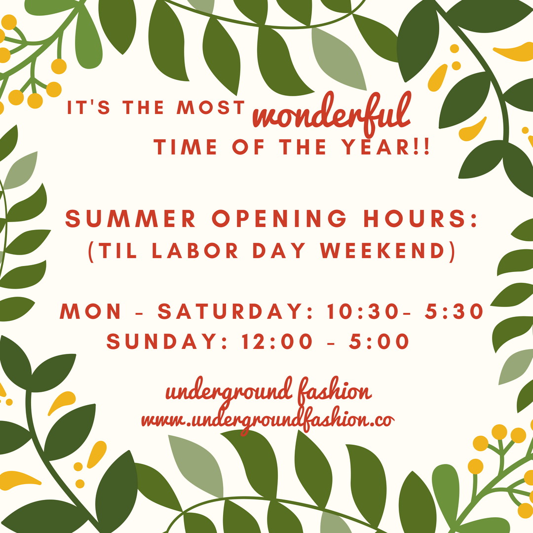 Summer Store Hours – Nicole Palmer & Co.